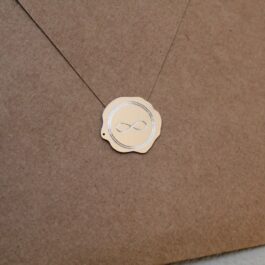 Selo De Metal Prateado Com Símbolo Do Infinito | Oficina Do Iô